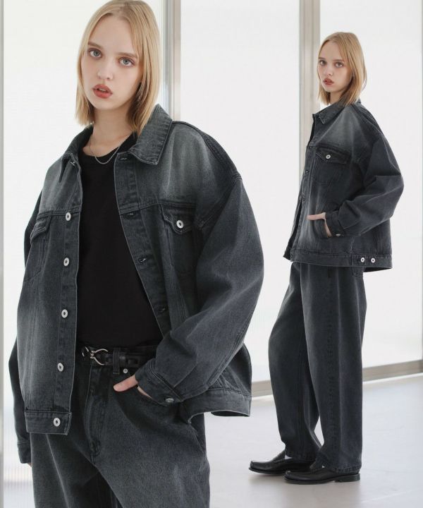 ASTRONOMY ブラック デニムセットアップ セットアップ可能】サイド